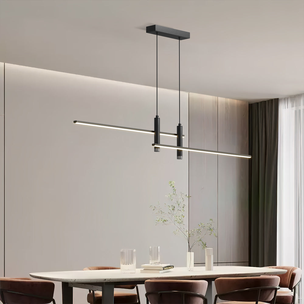 Linear LED Pendant Light Modern Kitchen Island Lighting – At Ease Home Life