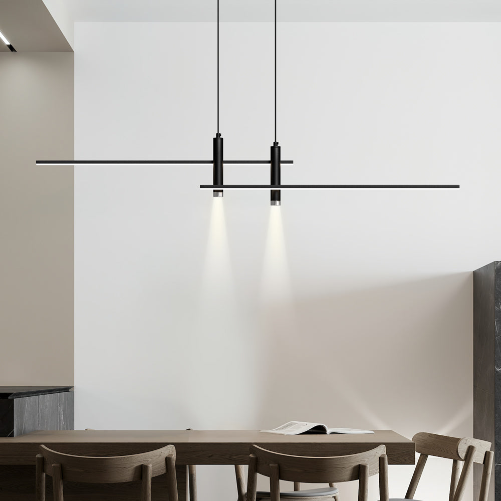 Linear LED Pendant Light Modern Kitchen Island Lighting – At Ease Home Life