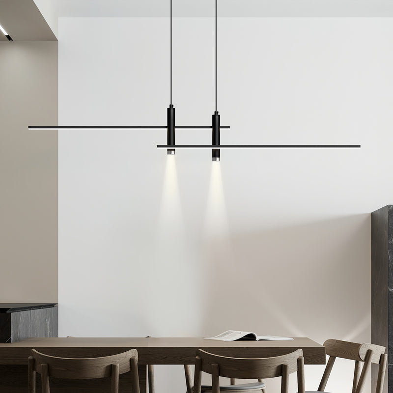 Linear LED Pendant Light Modern Kitchen Island Lighting – At Ease Home Life