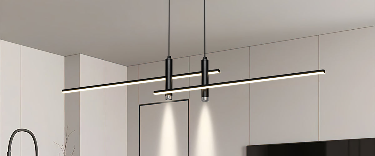 Linear LED Pendant Light Modern Kitchen Island Lighting – At Ease Home Life