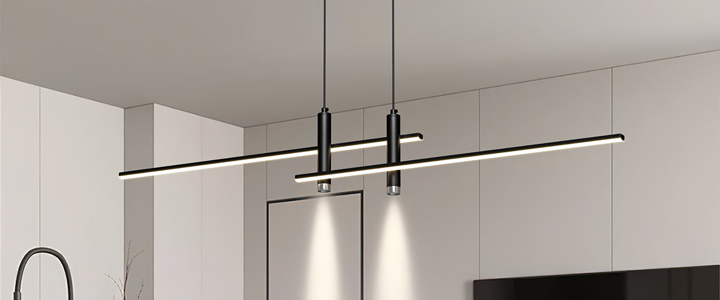 Linear LED Pendant Light Modern Kitchen Island Lighting – At Ease Home Life